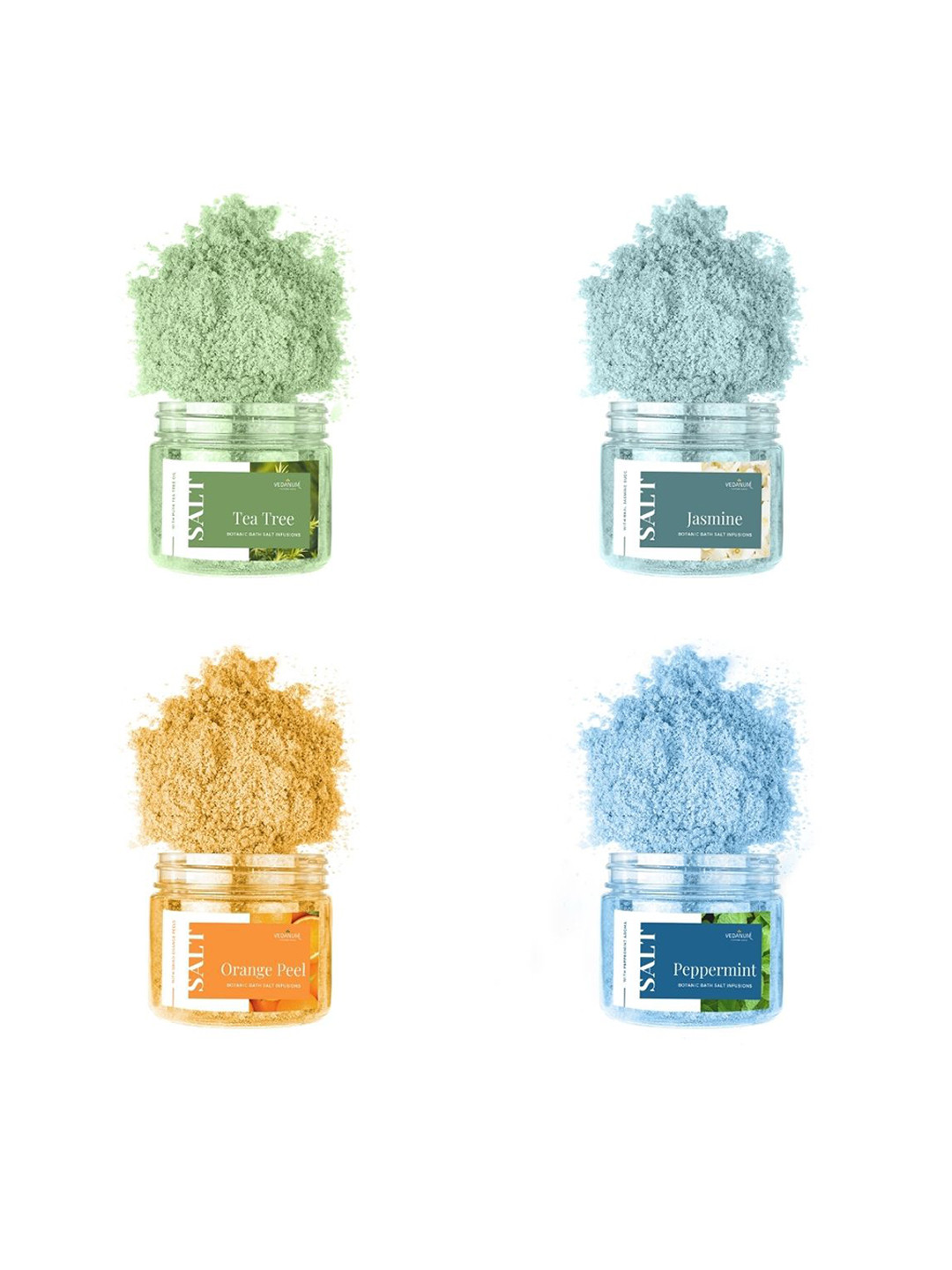 Buy VEDANUM Set Of 4 Fortified Luxury Botanic Bath Salt Infusions 100 ...