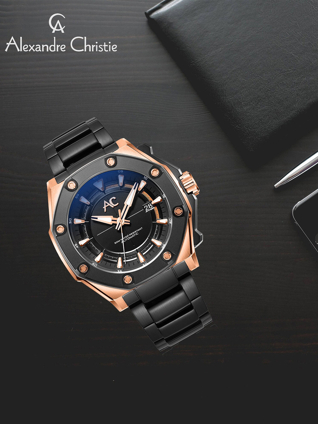 Buy Alexandre Christie Men Bracelet Style Straps Analogue Watch ...