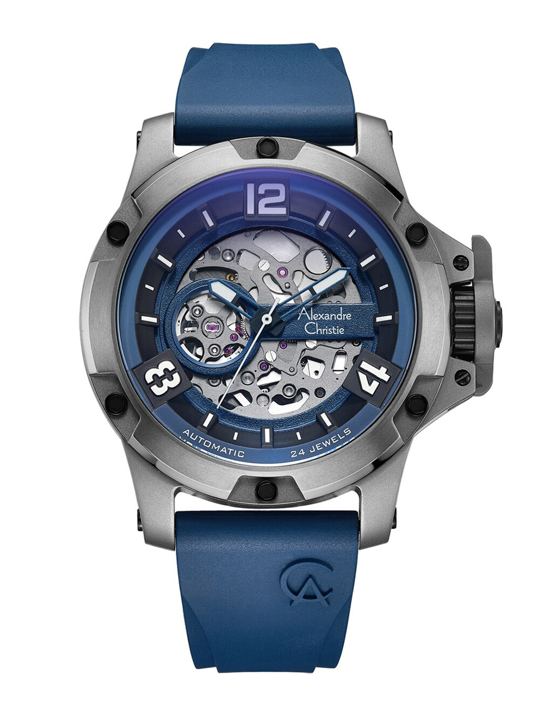 Buy Alexandre Christie Men Titanium Printed Dial Analogue Automatic ...