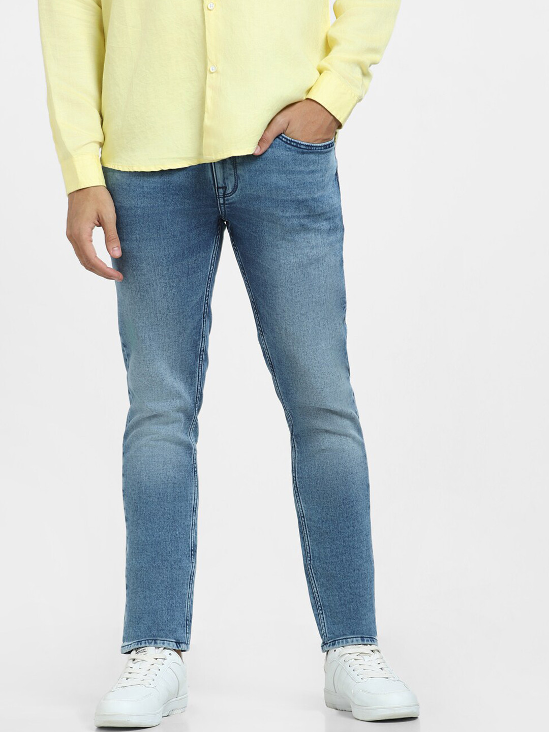 Buy Jack & Jones Men Low Rise Light Fade Stretchable Cotton Jeans ...