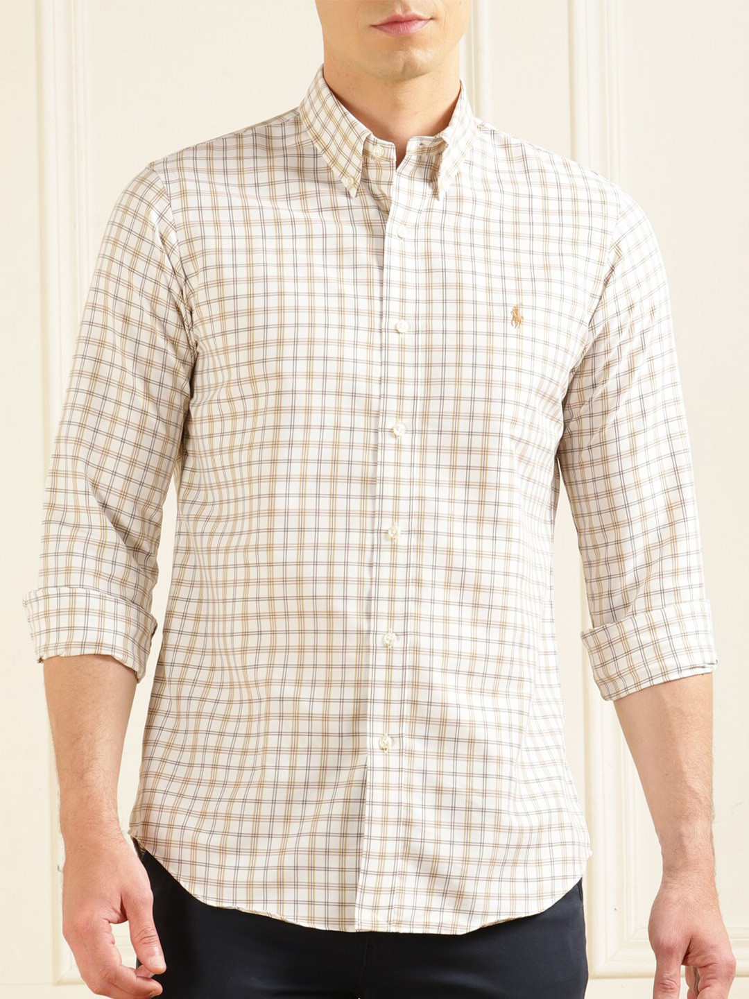 Buy Polo Ralph Lauren Basic Checks Slim Fit Logo Cotton Shirt - Shirts ...