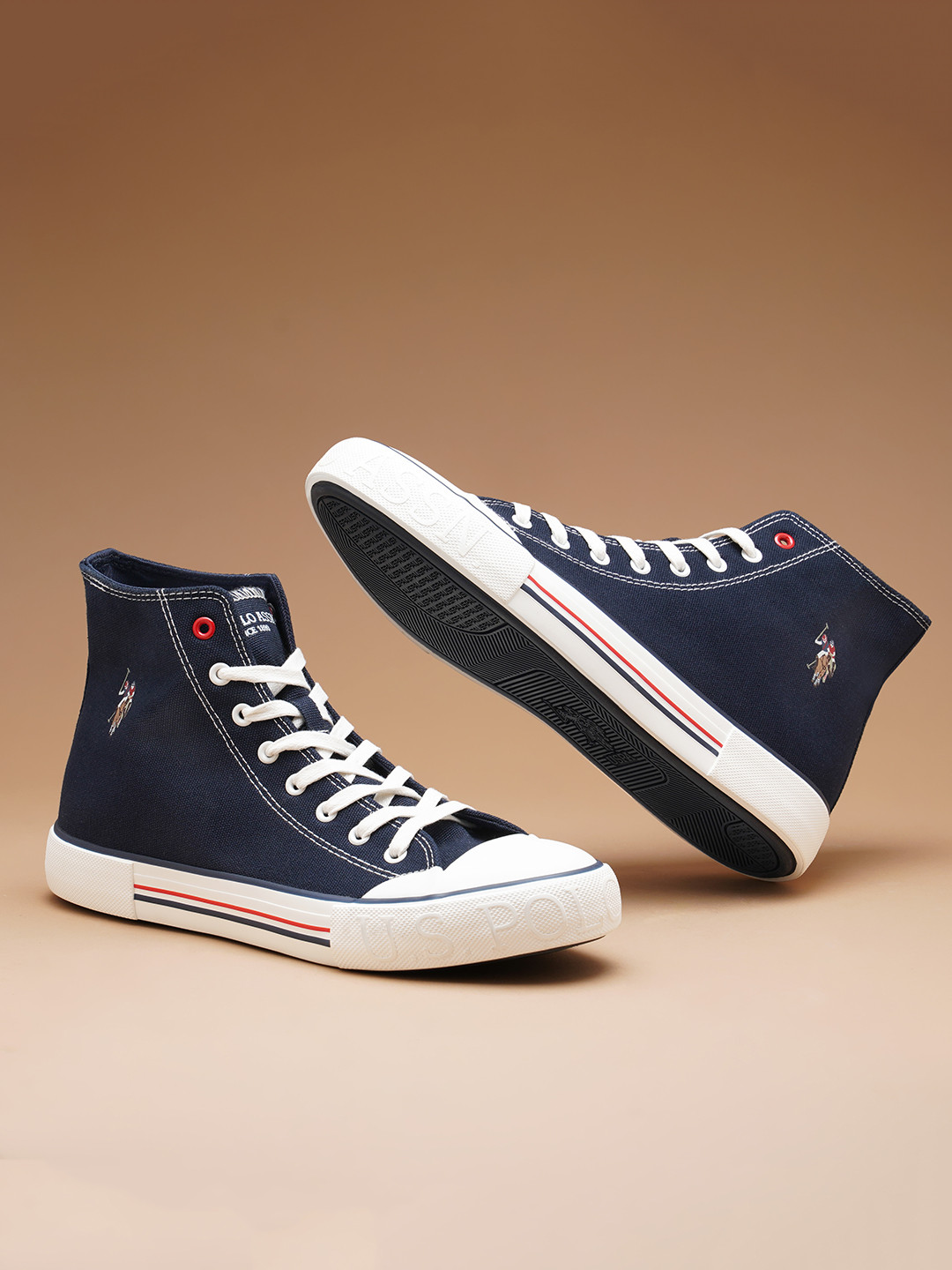 Buy U.S. Polo Assn. Men Vlair Classics Mid Top Sneakers - Casual Shoes ...