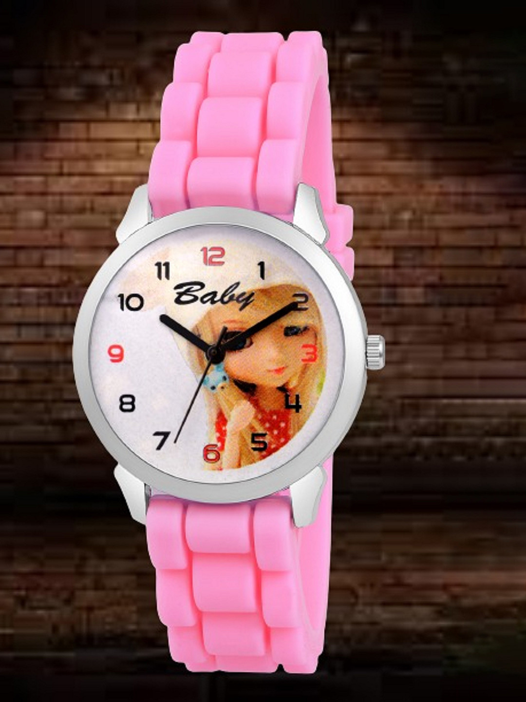 Buy Kool Kidz Barbie Printed Dial & Textured Straps Analogue Watch KOOL ...