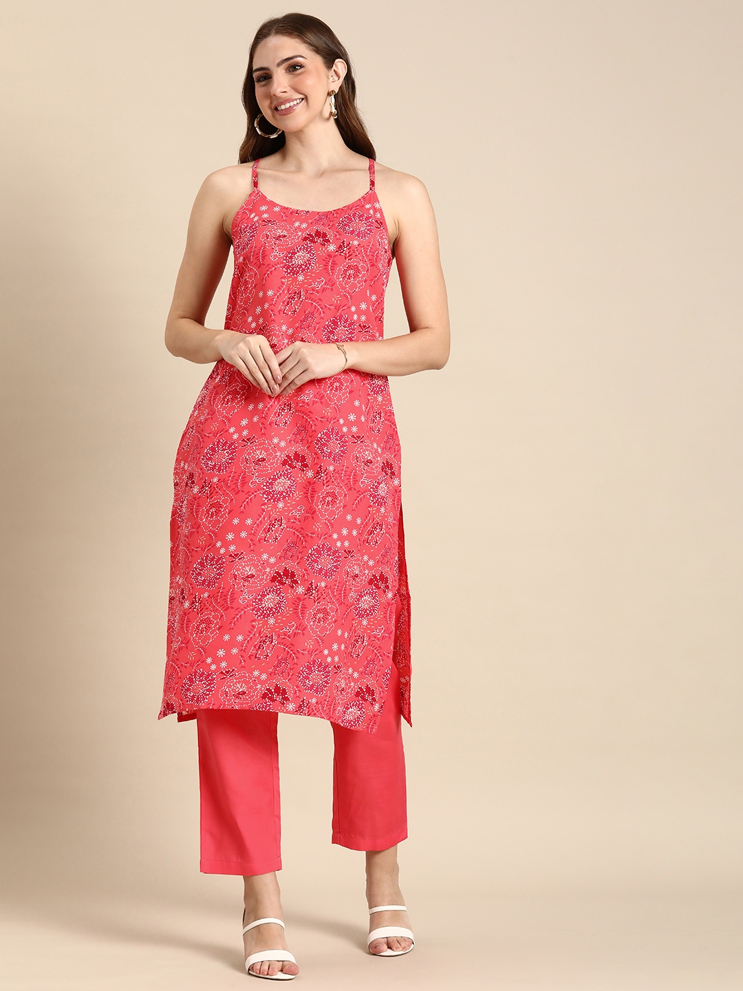 Buy Anouk Women Ethnic Motifs Printed Regular Kurta With Trousers