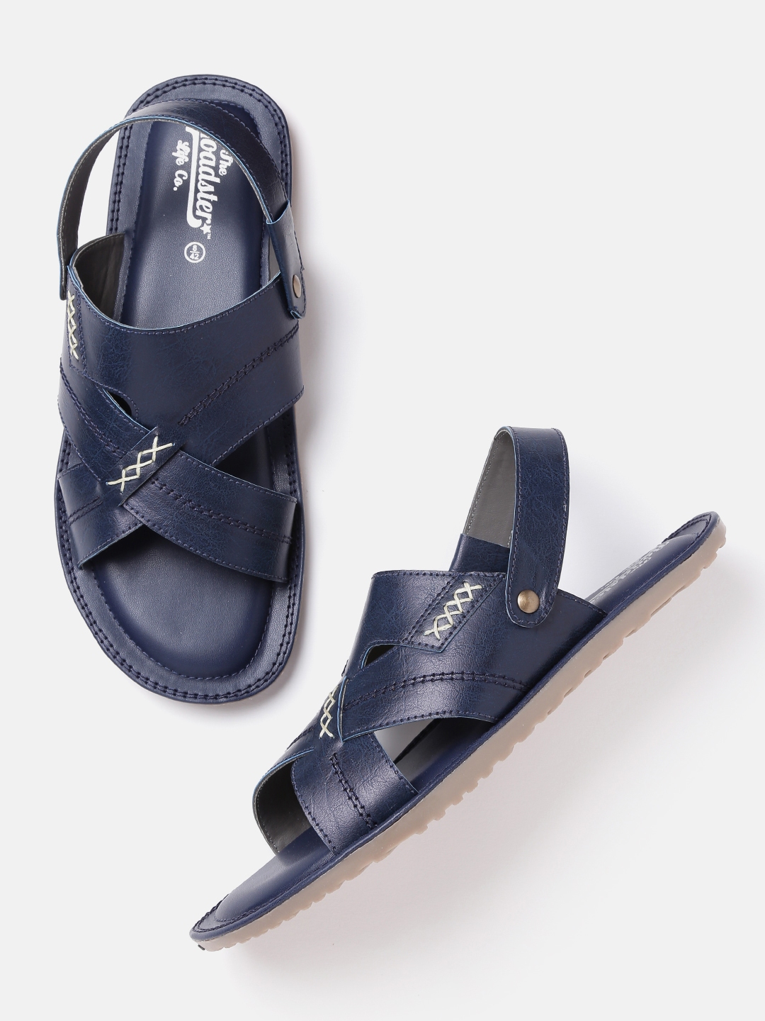 Buy Roadster Men Navy Comfort Sandals Sandals For Men 2378442 Myntra