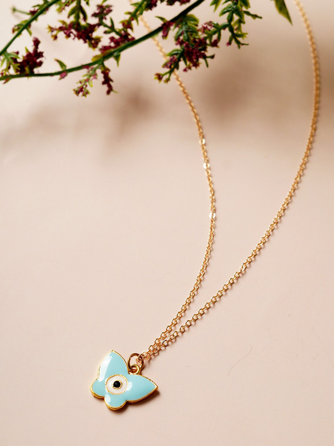 Buy Ferosh Evil Eye Butterfly Pendant Necklace - Necklace And Chains ...