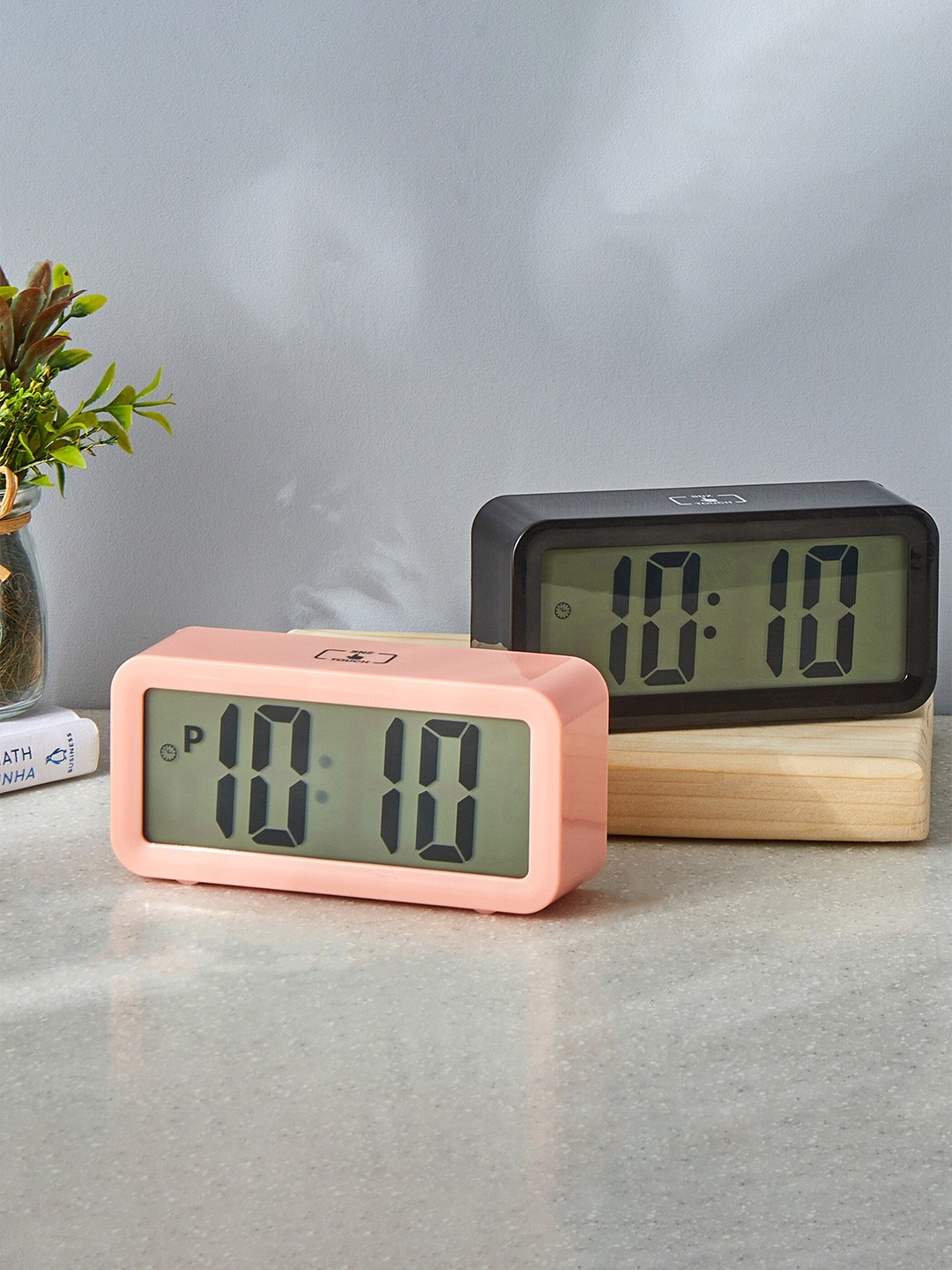 Buy Home Centre Pink Contemporary Table Clock - Clocks for Unisex ...