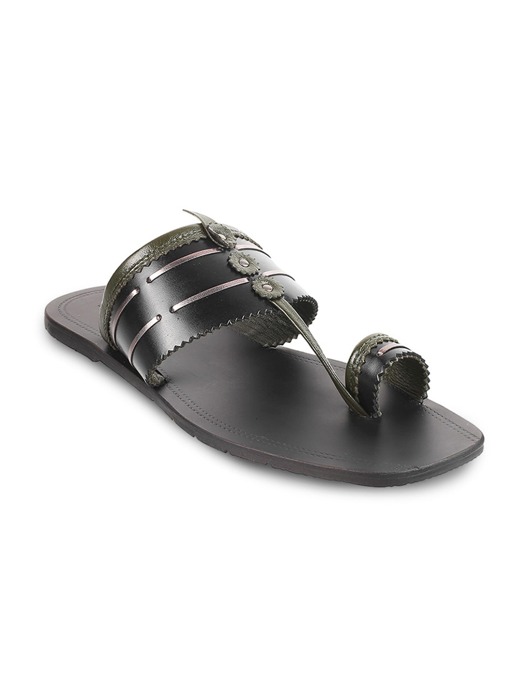 Buy Metro Men One Toe Leather Comfort Sandals - Sandals for Men ...