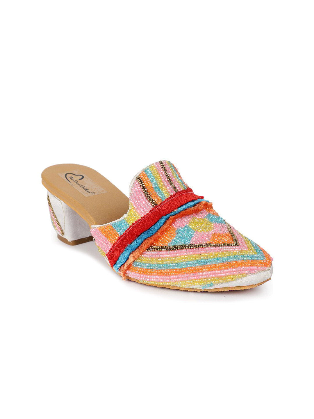 Buy The Desi Dulhan Embellished Block Heel Mules - Heels for Women ...