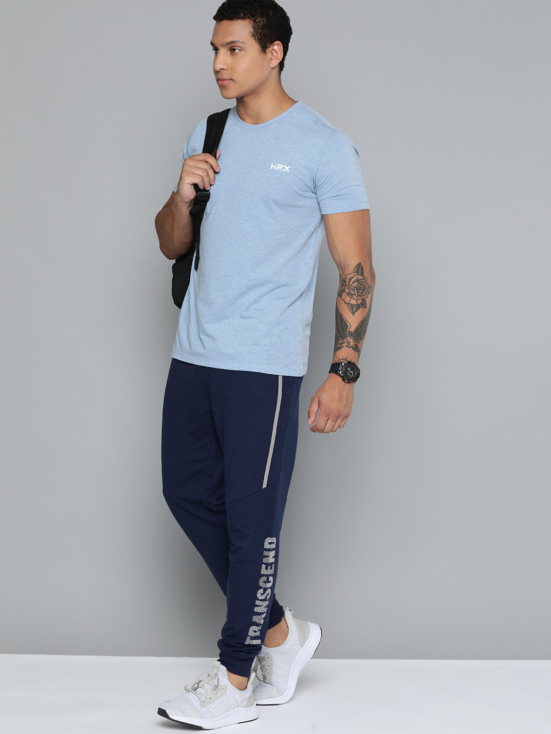 Buy HRX By Hrithik Roshan Men Typography Printed Cotton Joggers - Track ...