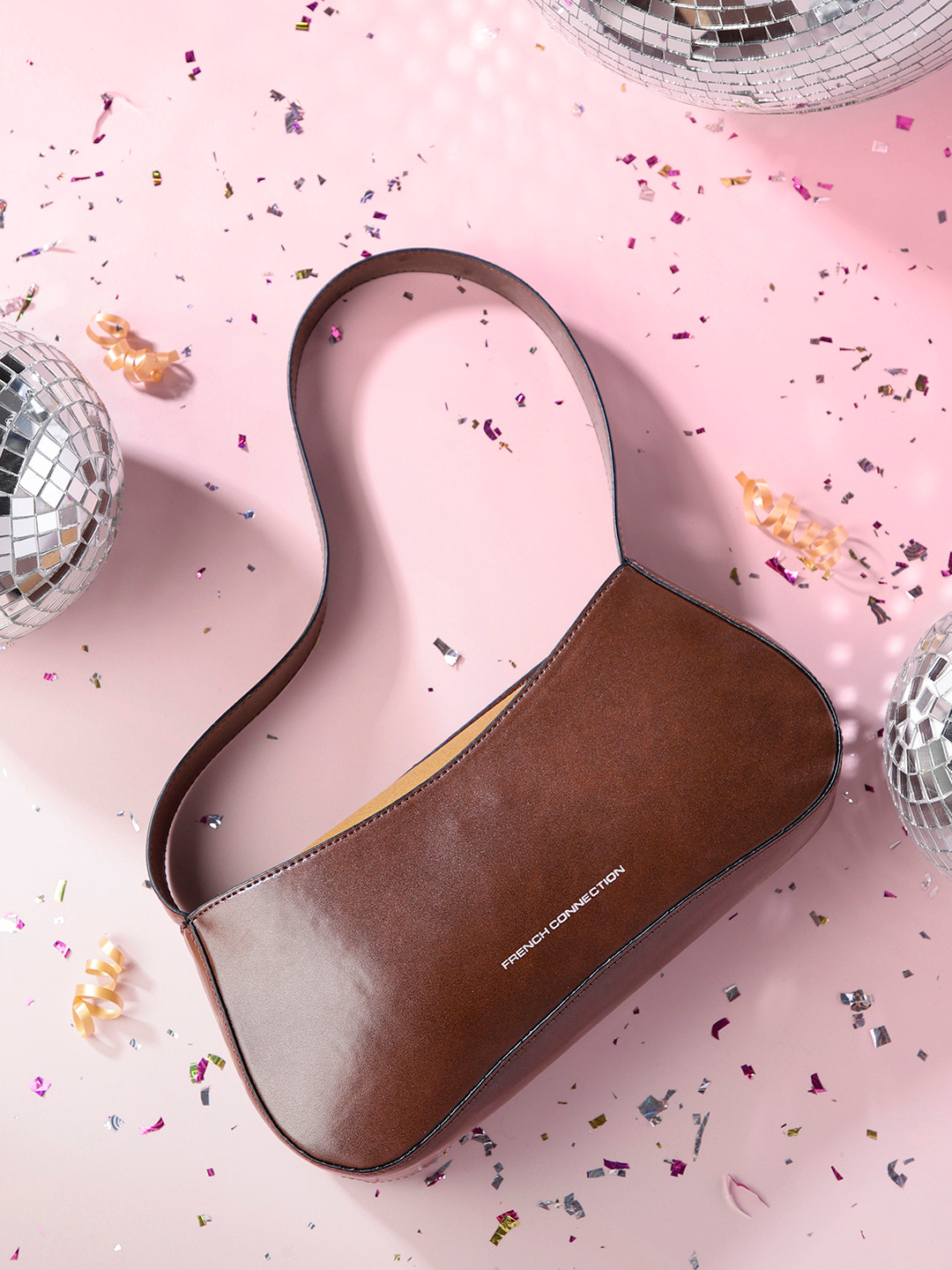 Buy French Connection Solid Structured Mini Shoulder Bag - Handbags for ...