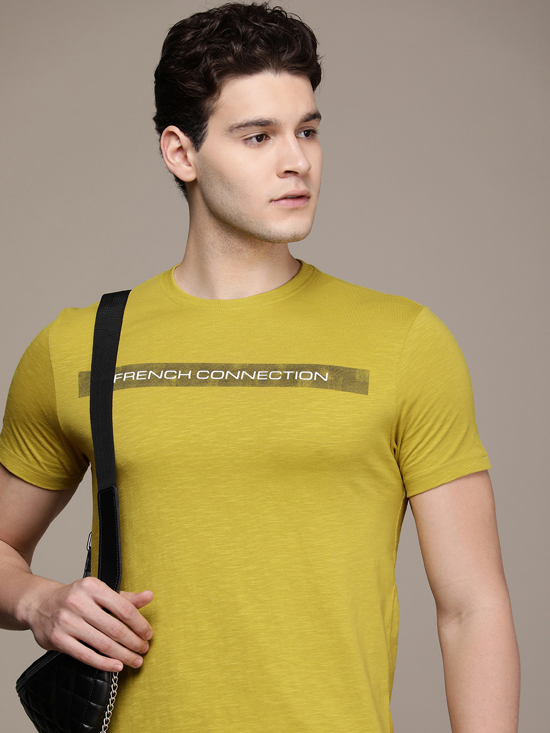 Buy French Connection Brand Logo Printed Pure Cotton T Shirt - Tshirts ...