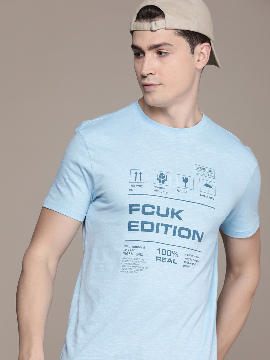 Buy FCUK Typography Printed Pure Cotton T Shirt - Tshirts for Men ...