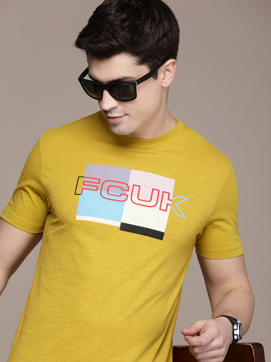 Buy FCUK Printed Pure Cotton T Shirt - Tshirts for Men 23805332 | Myntra