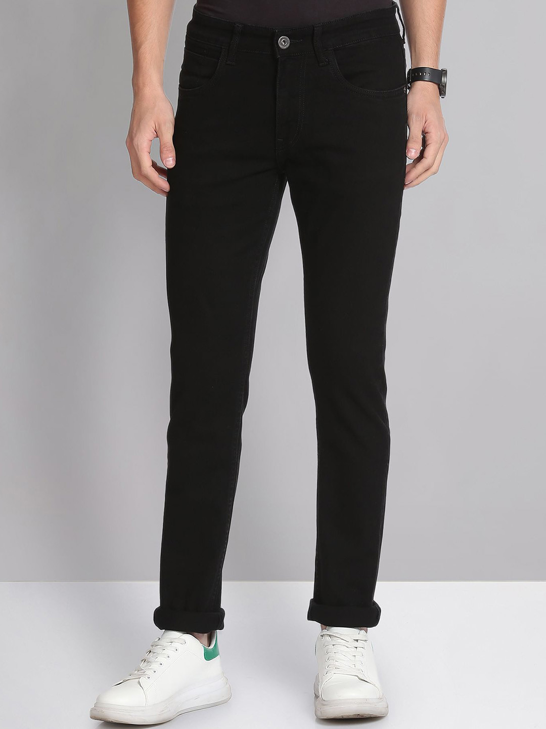 Buy AD By Arvind Men Skinny Fit Clean Look Stretchable Jeans - Jeans ...