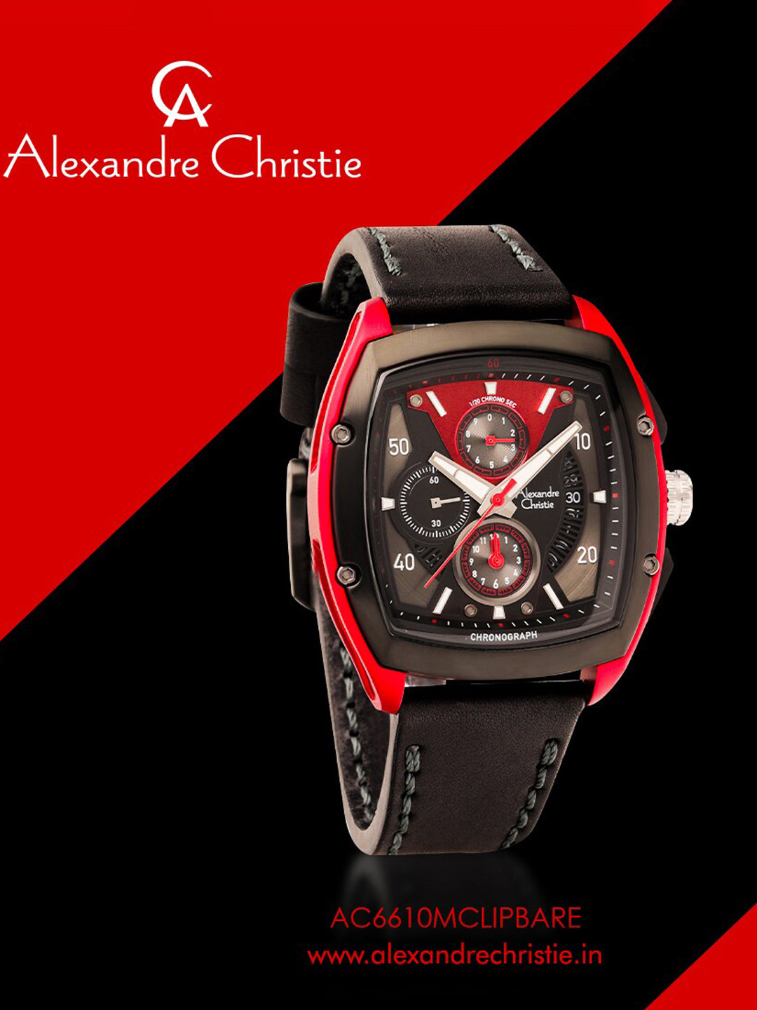 Buy Alexandre Christie Men Dial & Leather Straps Analogue Watch ...