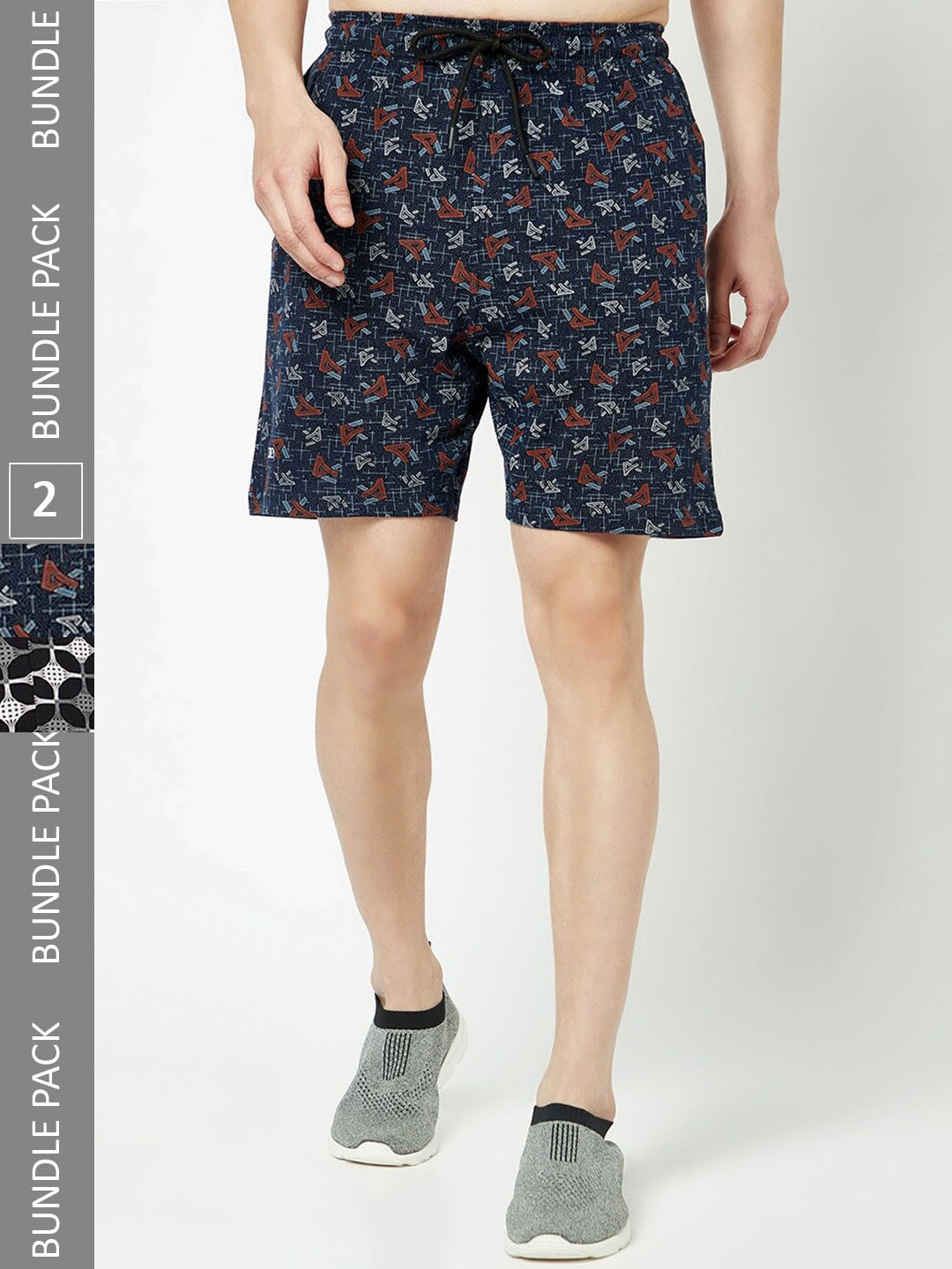 Buy T.T. Men Pack Of 2 Printed Cotton Shorts - Shorts for Men 23816268 | Myntra