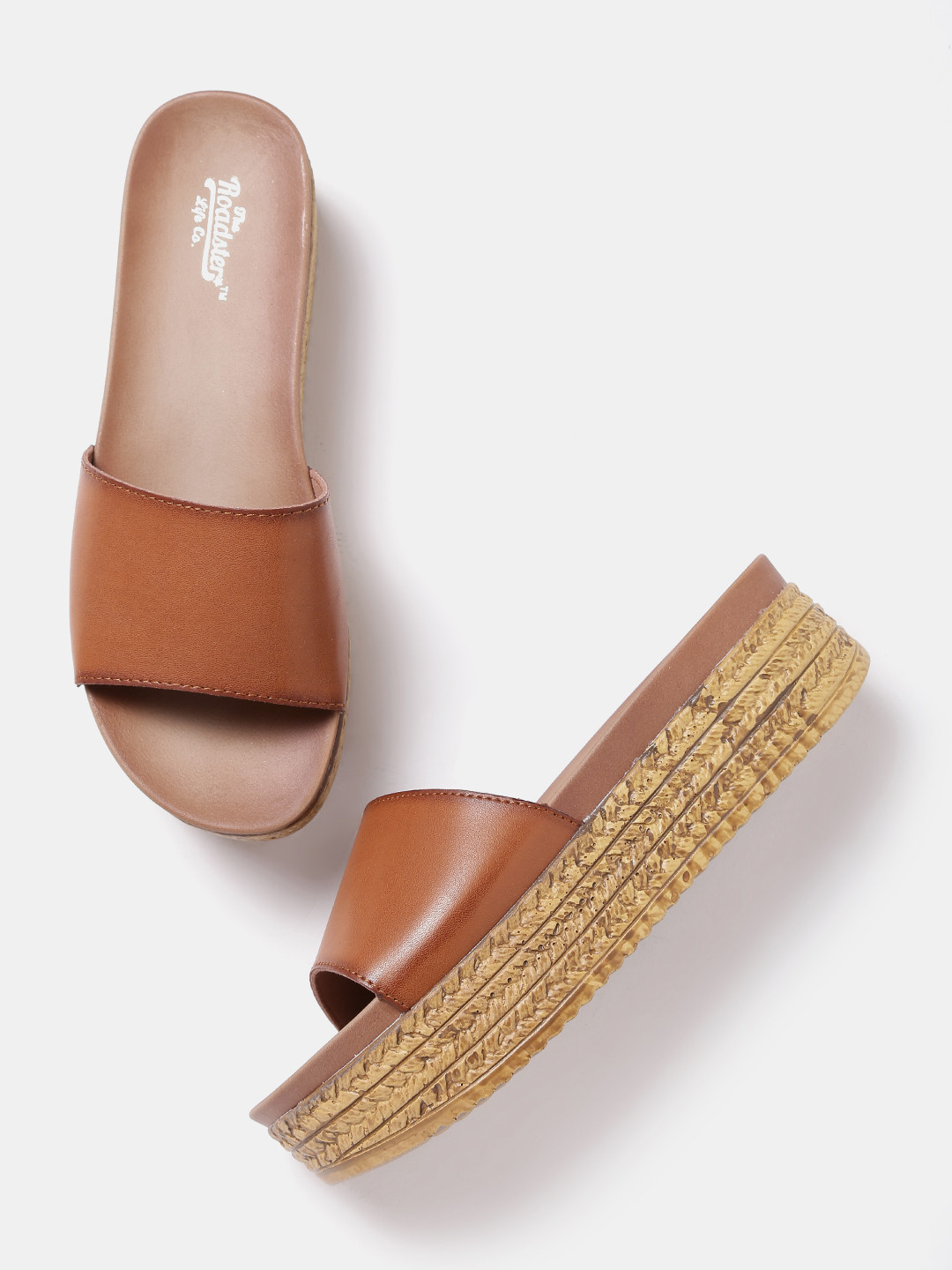 Buy Roadster Women Brown Solid Flatforms - Heels for Women 2382294 | Myntra