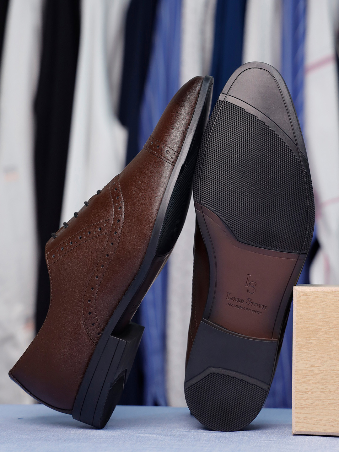 Buy LOUIS STITCH Men Textured Formal Lace Up Oxford Shoes - Formal ...