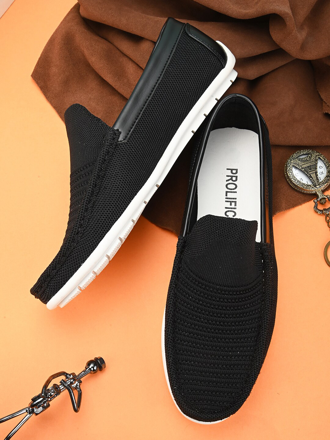 Buy Prolific Men Textured Lightweight Loafers - Casual Shoes for Men ...