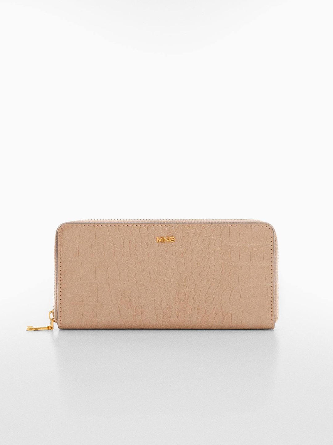 Buy MANGO Women Croc Textured Zip Around Wallet - Wallets for Women ...