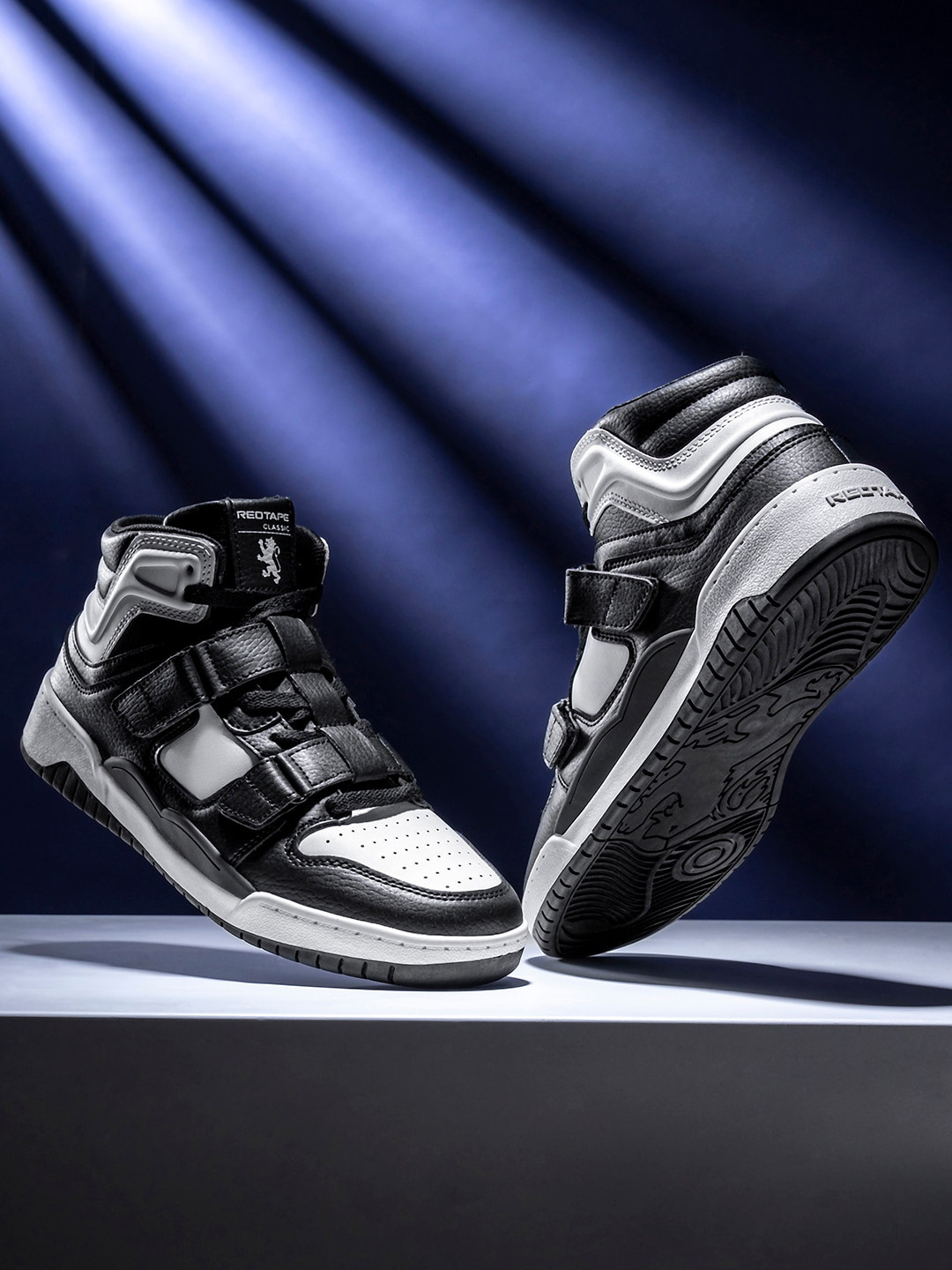 Buy Red Tape Men Solid Mid Top Contrast Sole Sneakers - Casual Shoes ...