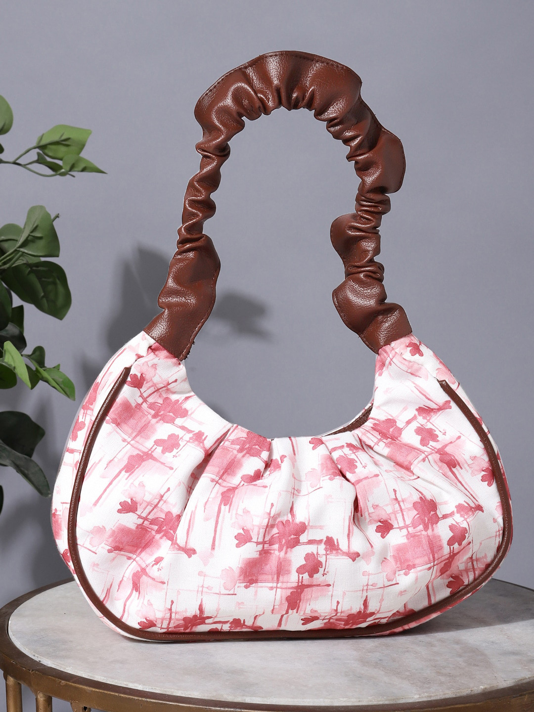 Buy DEEBACO Abstract Printed Structured Cotton Hobo Bag - Handbags for ...