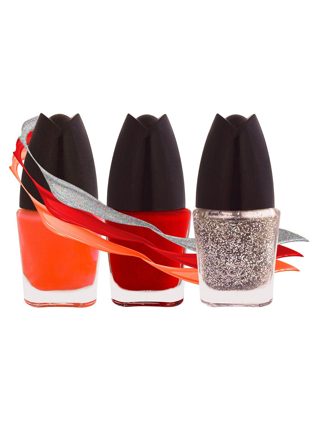 Buy Adbeni Ruby Red Set Of 3 Long Lasting Nail Polishes 5ml Each 01 02 ...