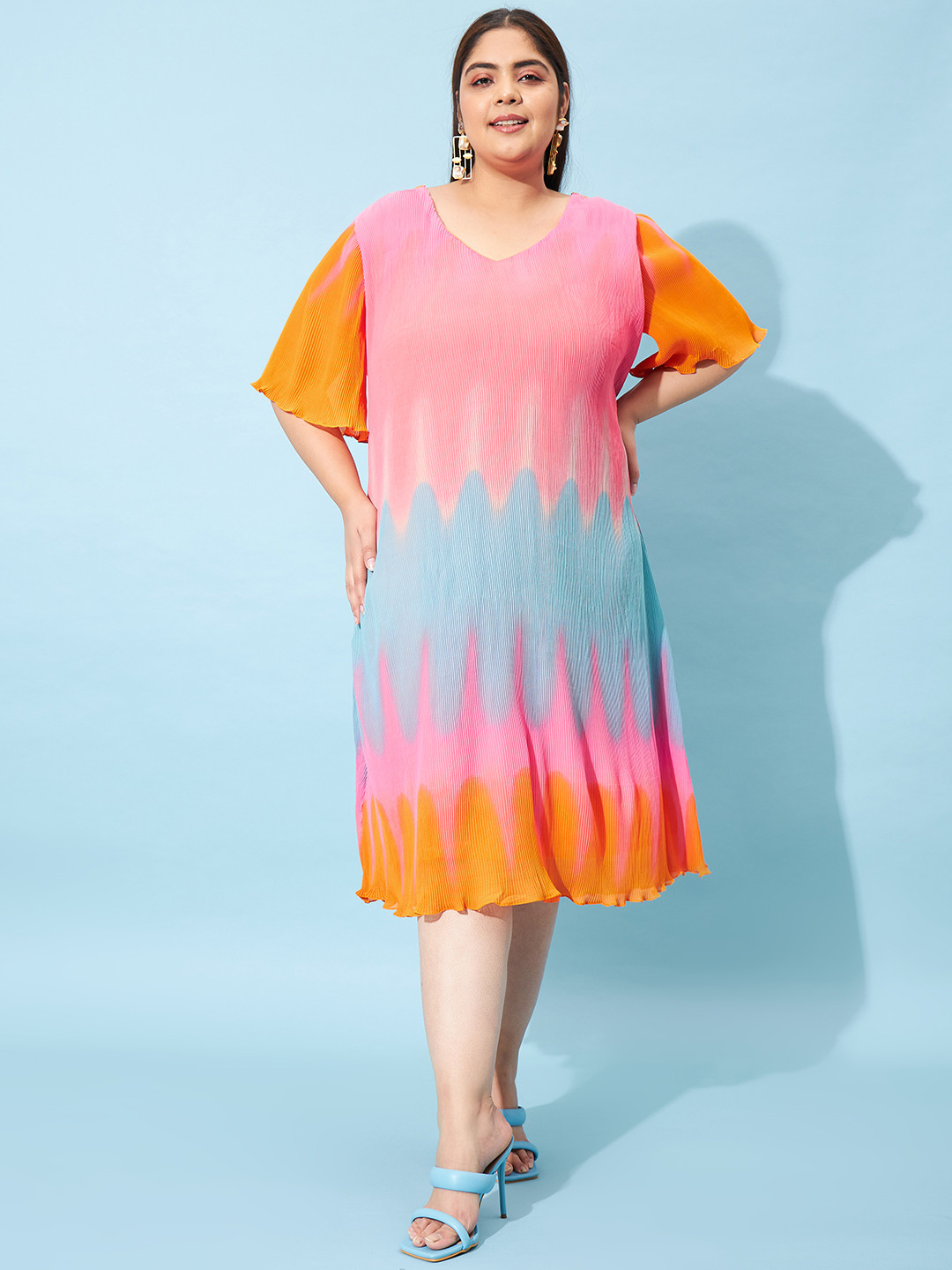 Buy Athena Ample Plus Size Tie And Dye A Line Midi Dress - Dresses for ...