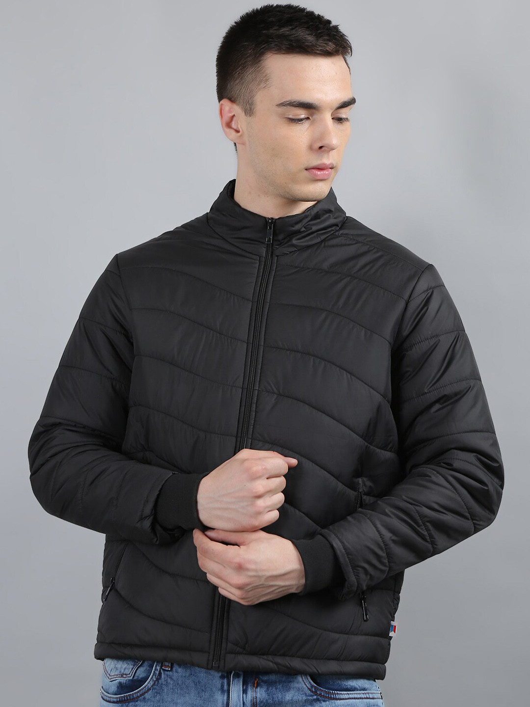 Buy TIM PARIS Mock Collar Puffer Jacket - Jackets for Men 23857520 | Myntra