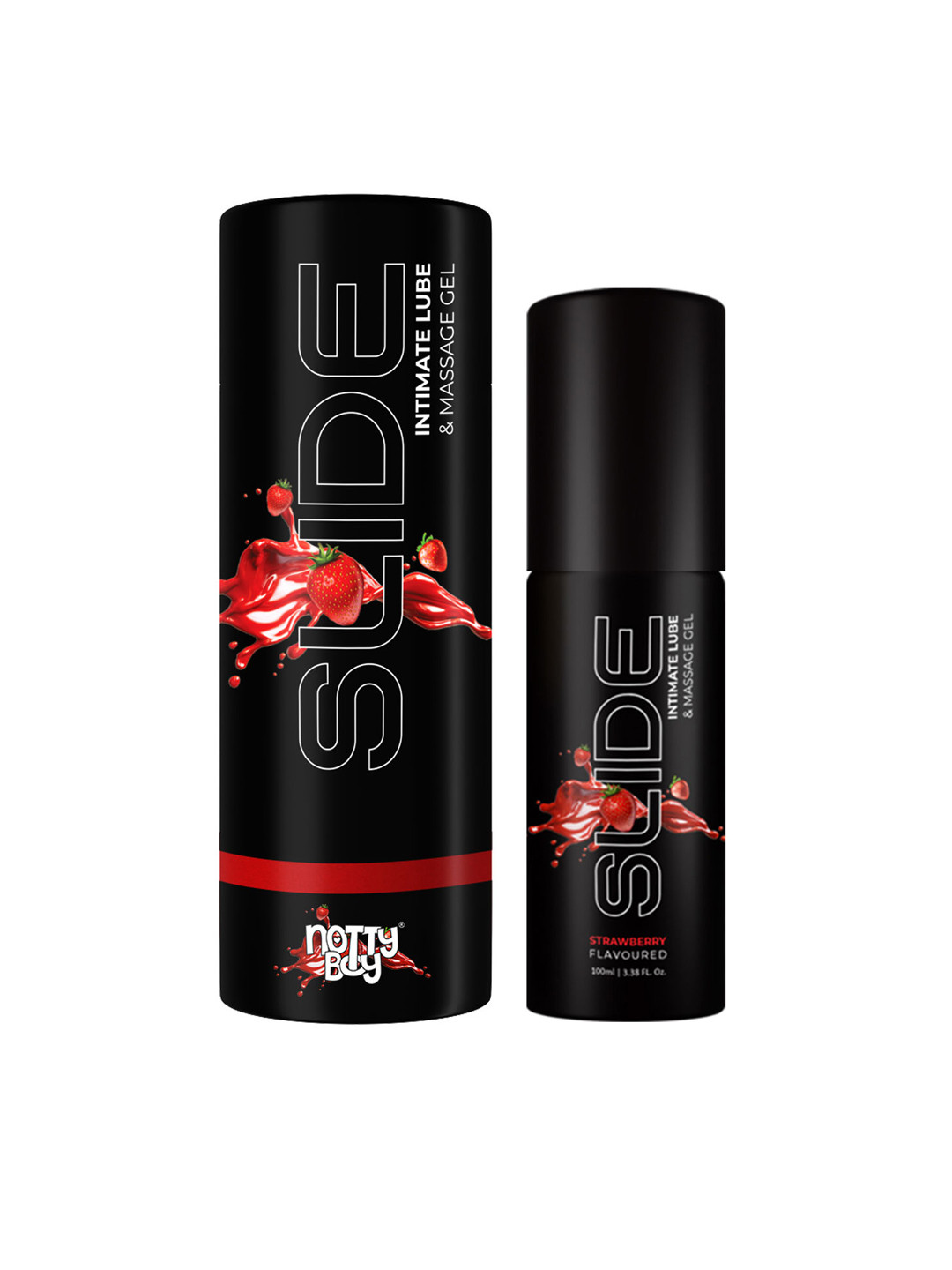 Buy NoTTy Boy Slide Strawberry Flavoured Intimate Lube & Massage Gel ...