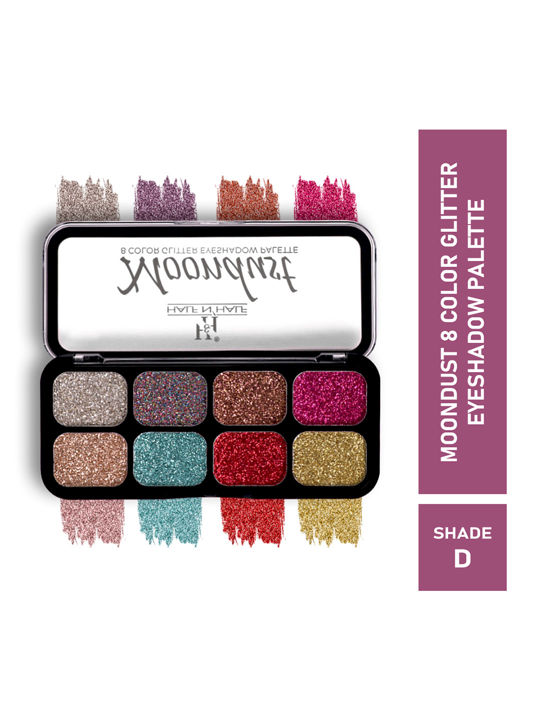 Buy Half N Half Moondust 8 Color Glitter Eyeshadow Palette Shade D ...