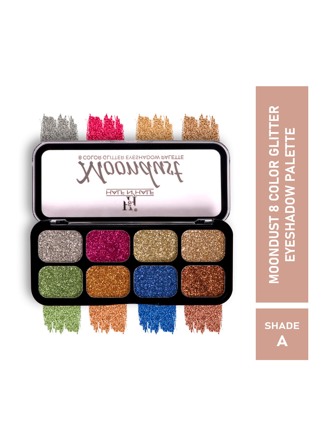 Buy Half N Half Moondust 8 Color Glitter Eyeshadow Palette Shade A ...