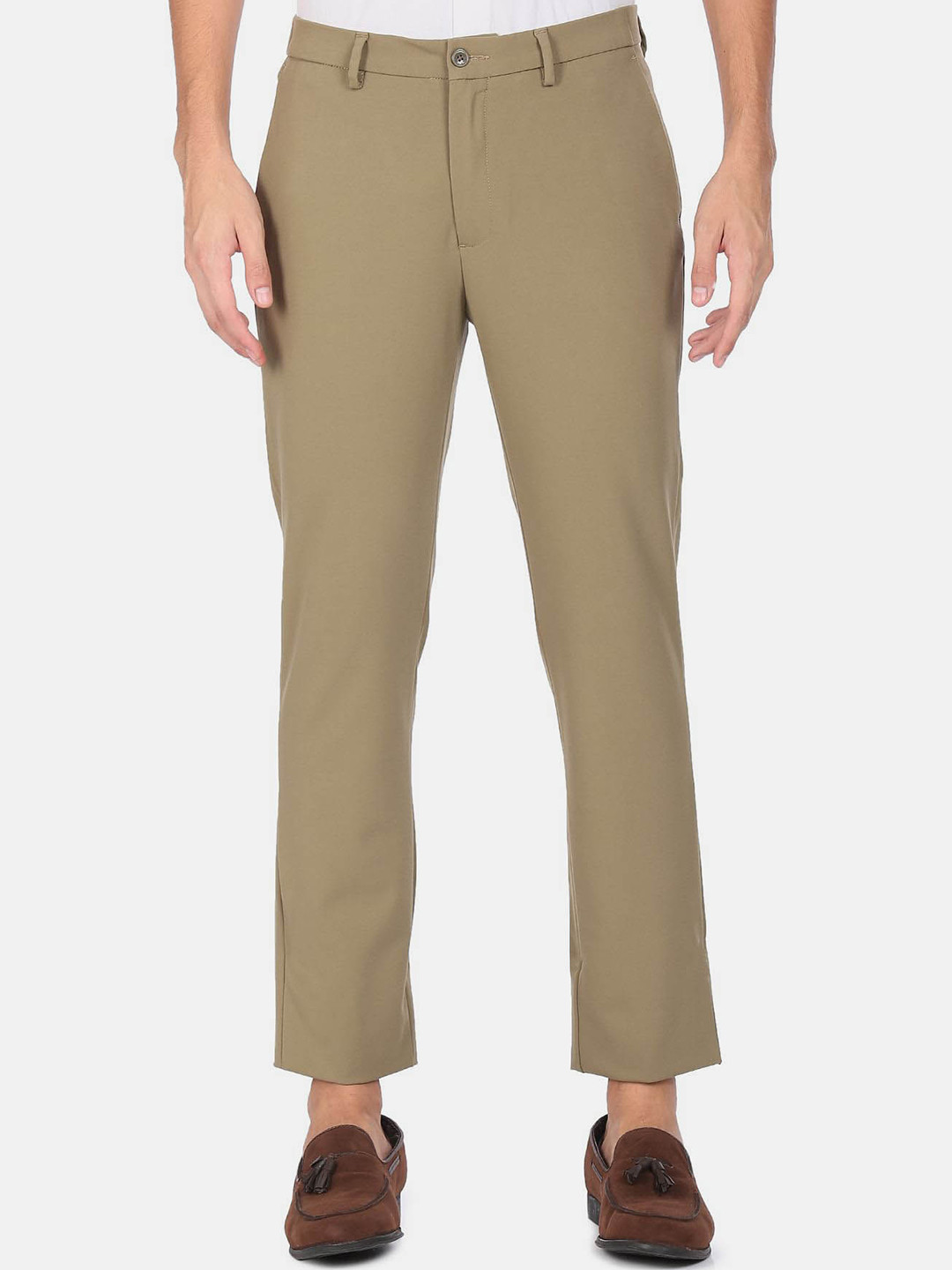 Buy Arrow Men Mid Rise Regular Trousers - Trousers for Men 23871716 ...