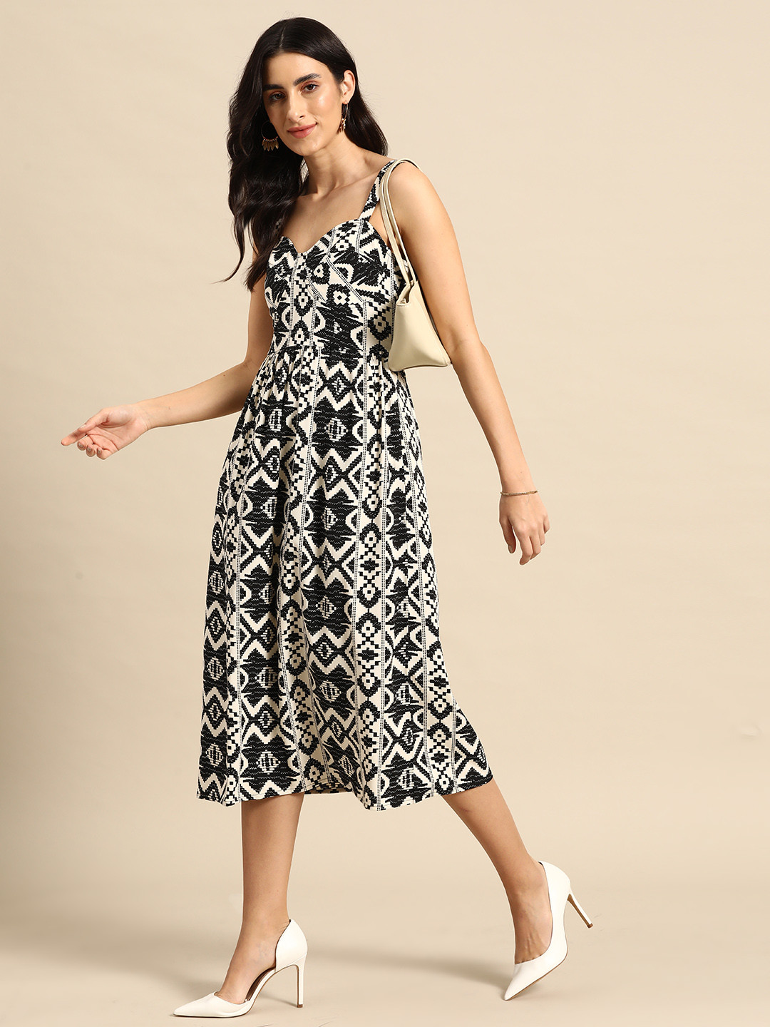Buy MABISH By Sonal Jain Ethnic Motifs Printed Gathered Detail A Line ...