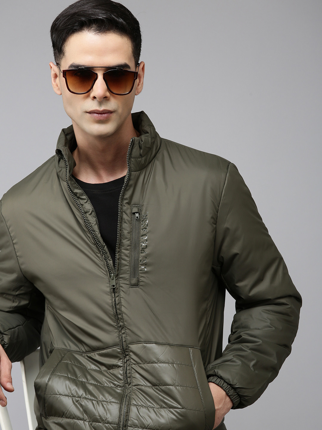 Buy U.S. Polo Assn. Solid Padded Jacket - Jackets for Men 23900730 | Myntra