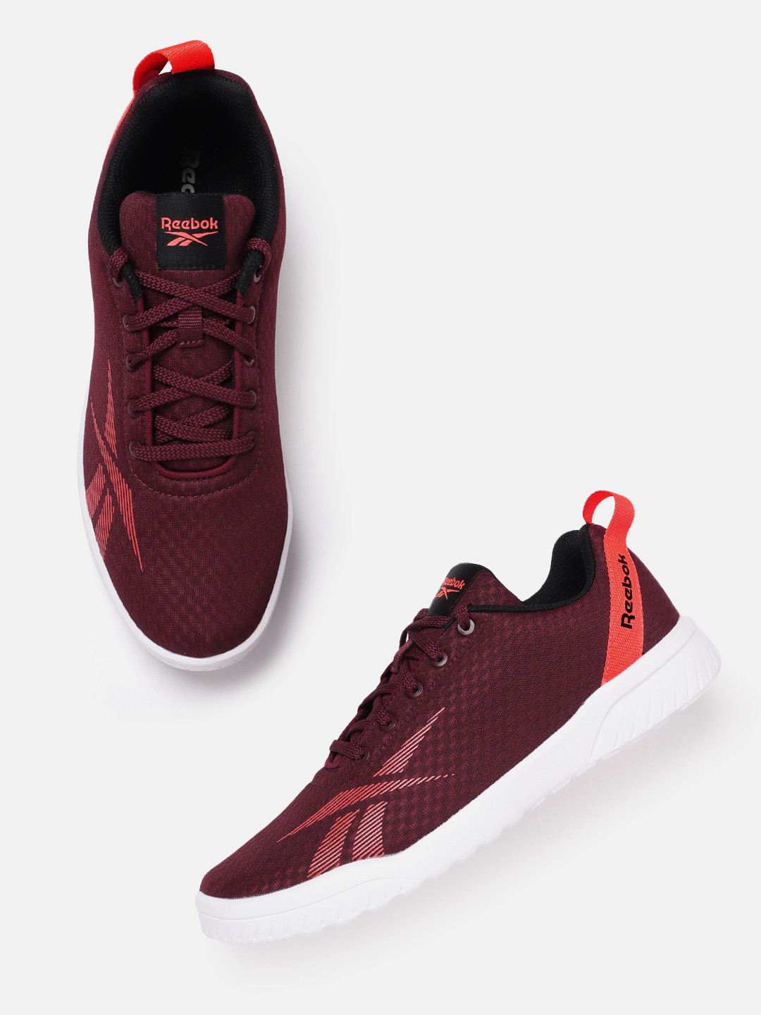 Buy Reebok Men Woven Design Motion Pulse Walking Shoes With Brand Logo ...