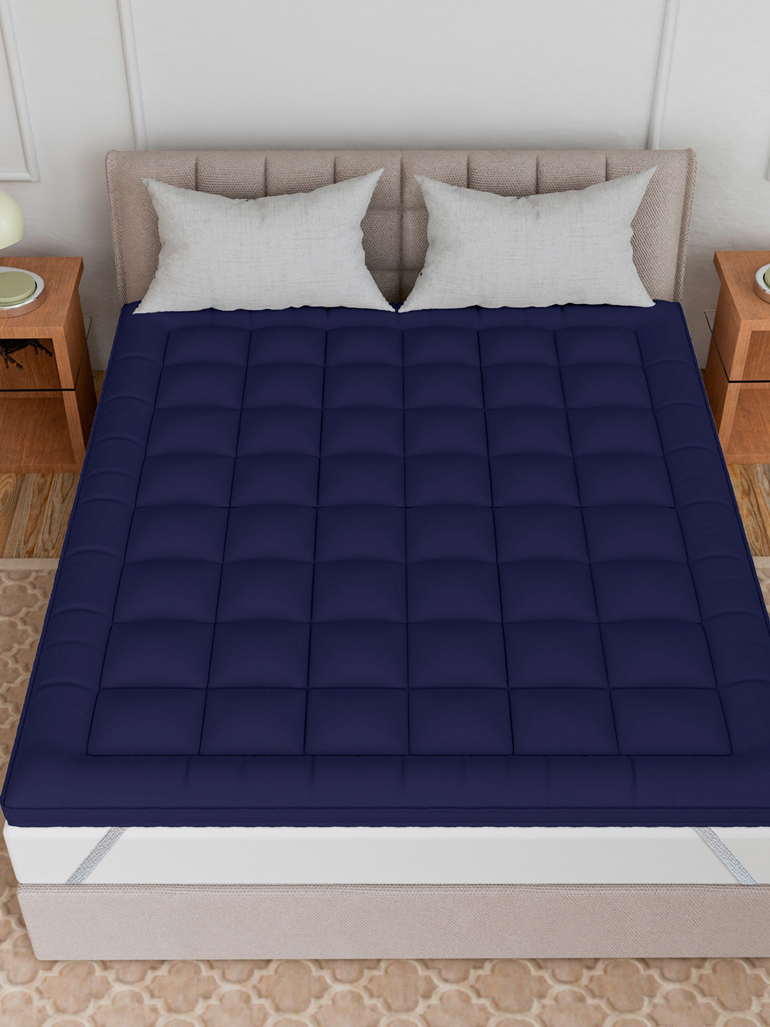 Buy CURIOUS LIFESTYLE Blue 1000 GSM Breathable Queen Size Cotton ...