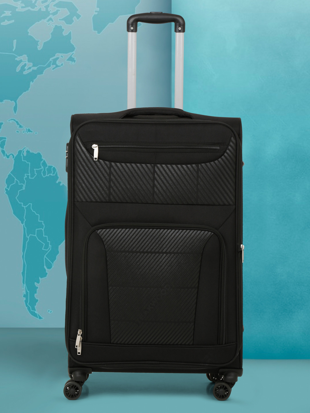 Buy Teakwood Leathers Striped Soft Sided 360 Degree Rotation Large ...