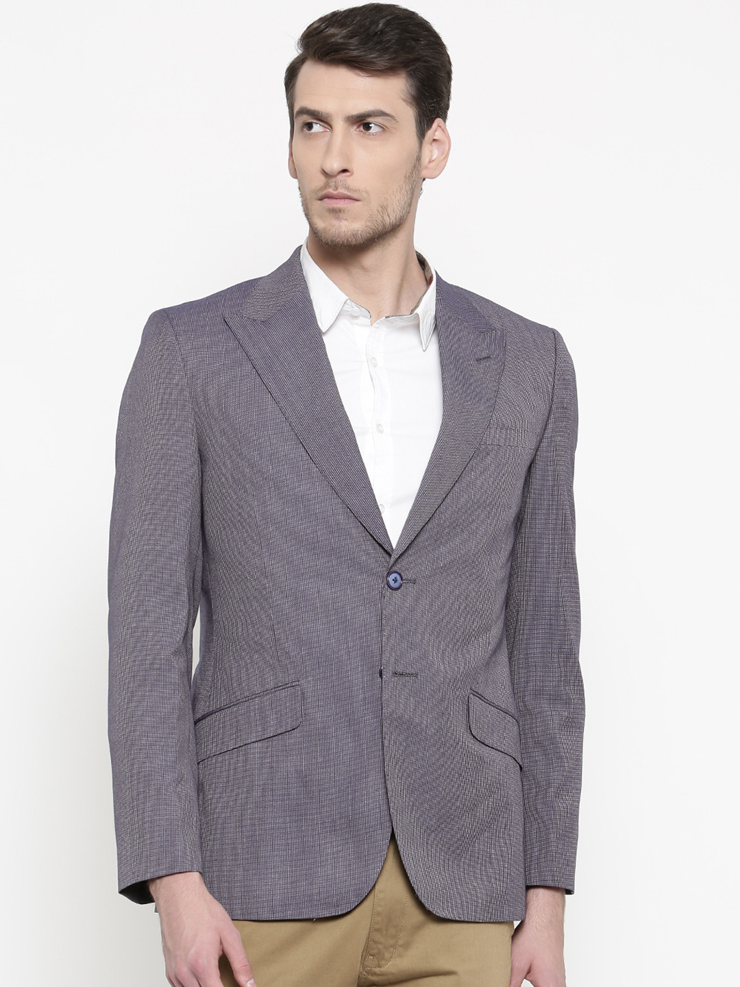 Buy Raymond Men Blue Slim Italian Cut Formal Blazer - Blazers for Men ...