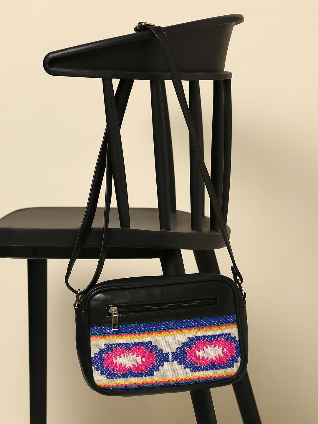 Buy Anouk Ethnic Motifs Printed Structured Sling Bag - Handbags for ...