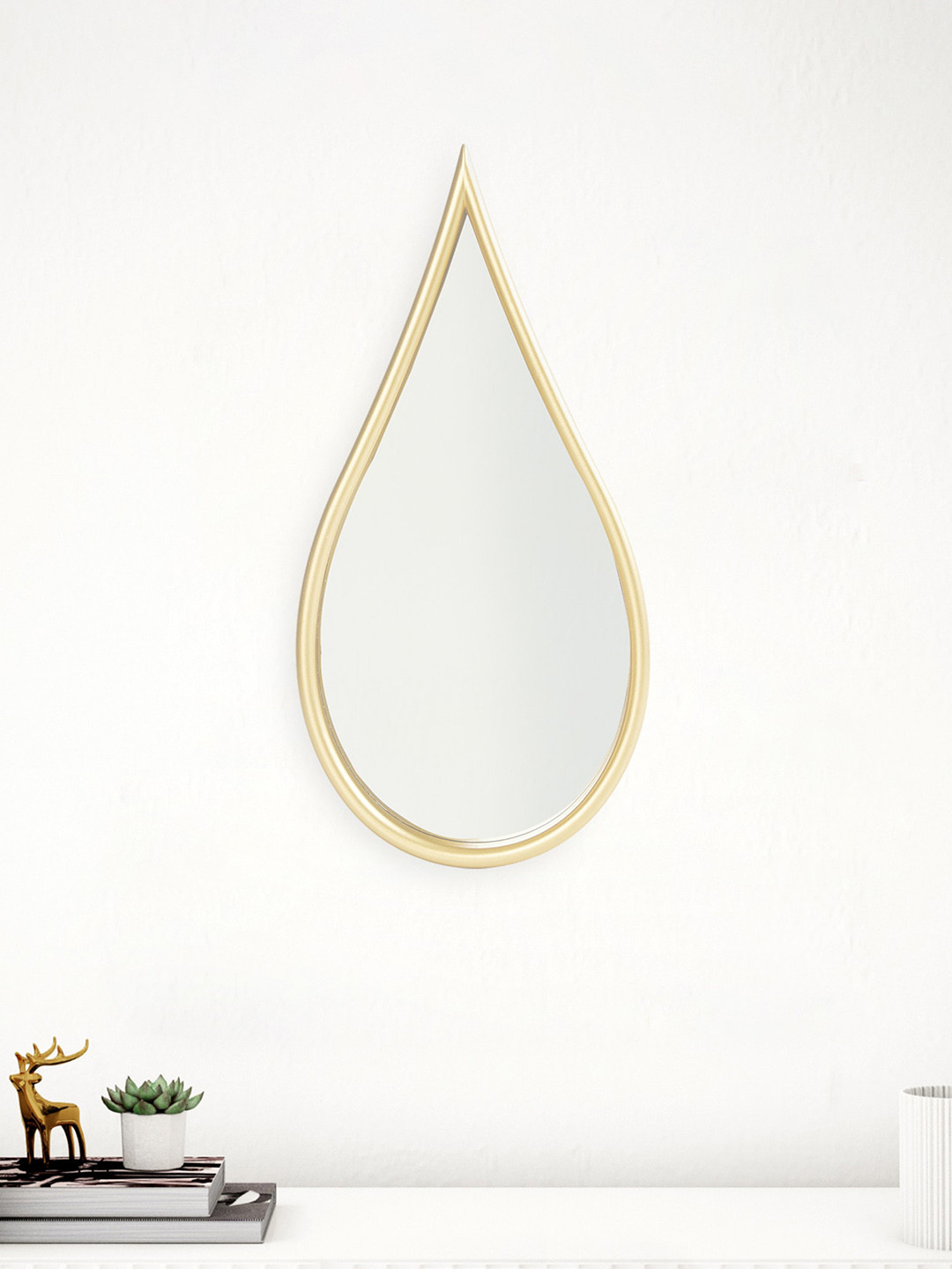 Buy Home Centre Ananda Carnival Gold Toned Metal Decorative Wall Mirror ...