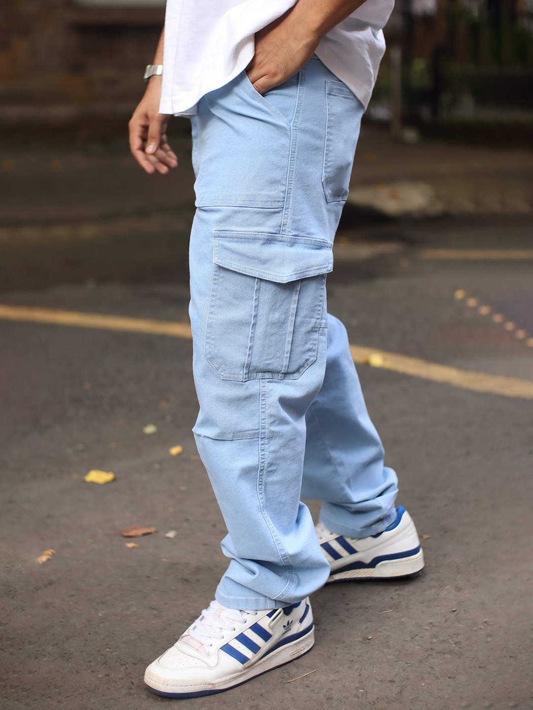 Buy Powerlook Men Blue Clean Look Soft Functional Light Fade Jeans ...