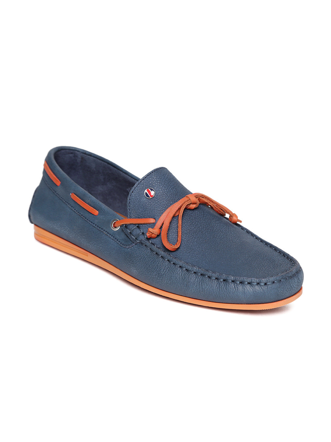 Buy Louis Philippe Men Navy Leather Boat Shoes - Casual Shoes for Men ...