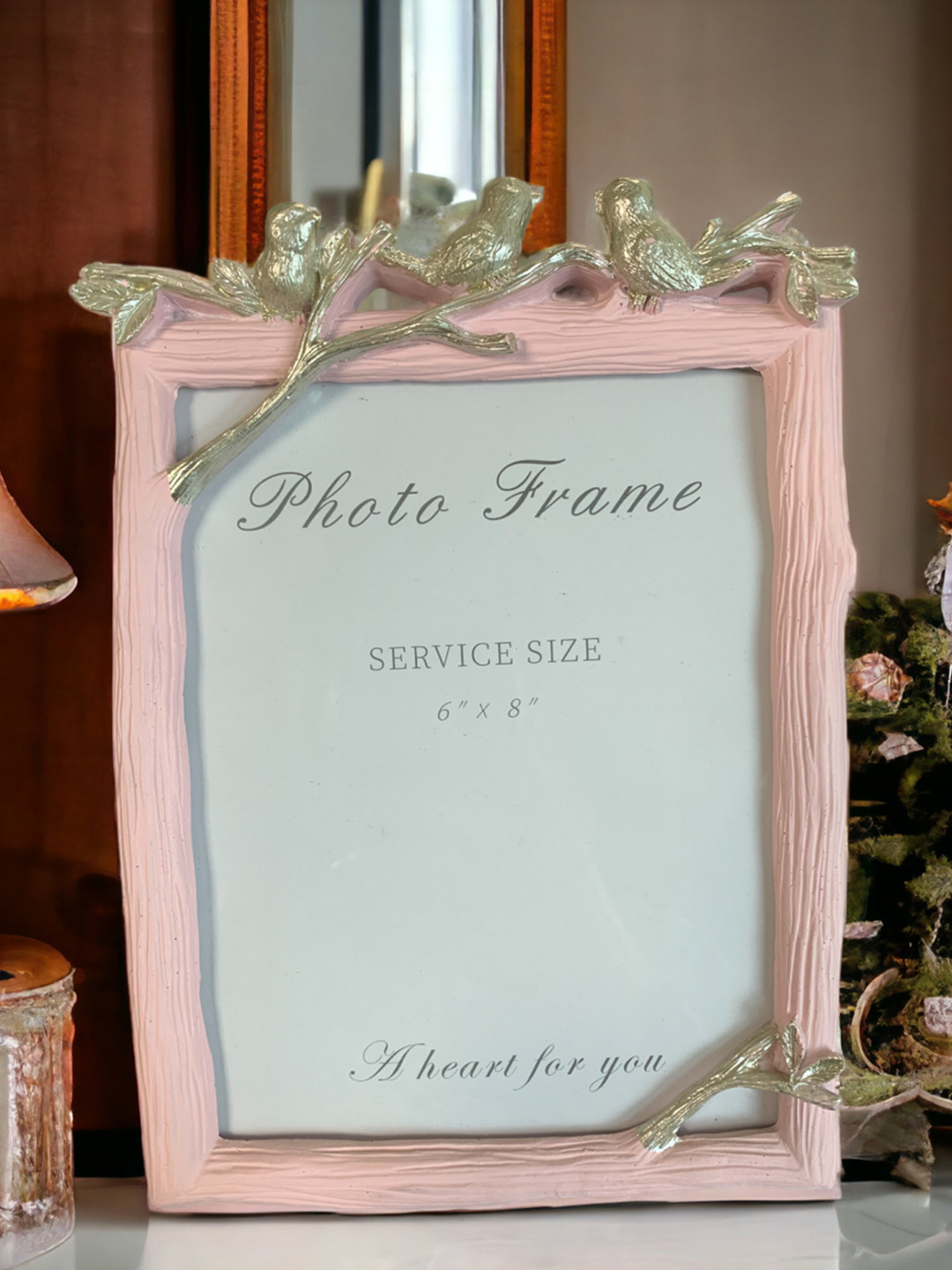 Buy Art Street Pink & White Three Little Birds Wedding Table Photo ...