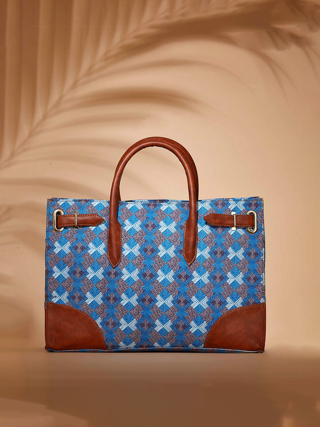 Buy FARGO Geometric Printed Canvas Laptop Tote Bag - Handbags for Women ...