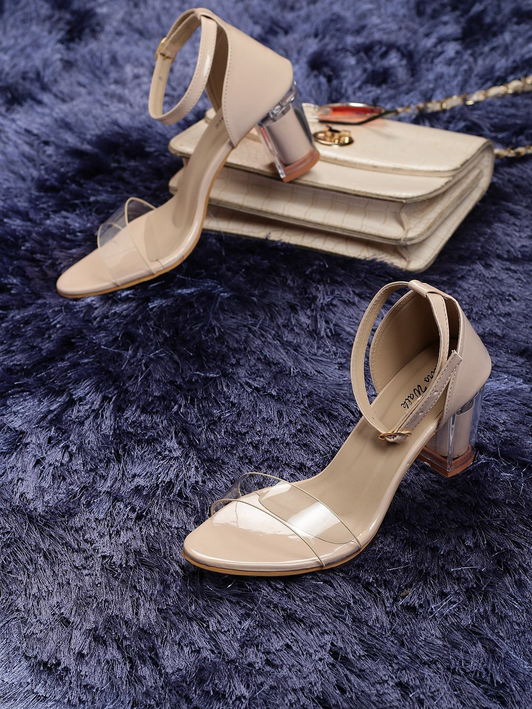 Buy Retro Walk Open Toe Block Heels With Ankle Loop - Heels for Women ...