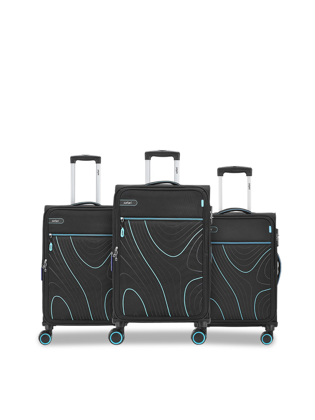 Buy Safari Contour Set Of 3 Polyester Soft Trolley Bag - Trolley Bag ...