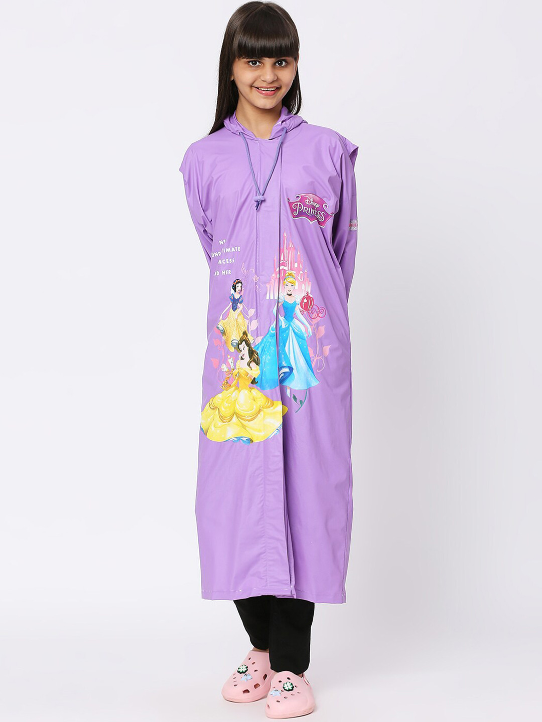 Buy Zeel Disney Princess Printed Rain Jacket - Rain Jacket for Girls ...