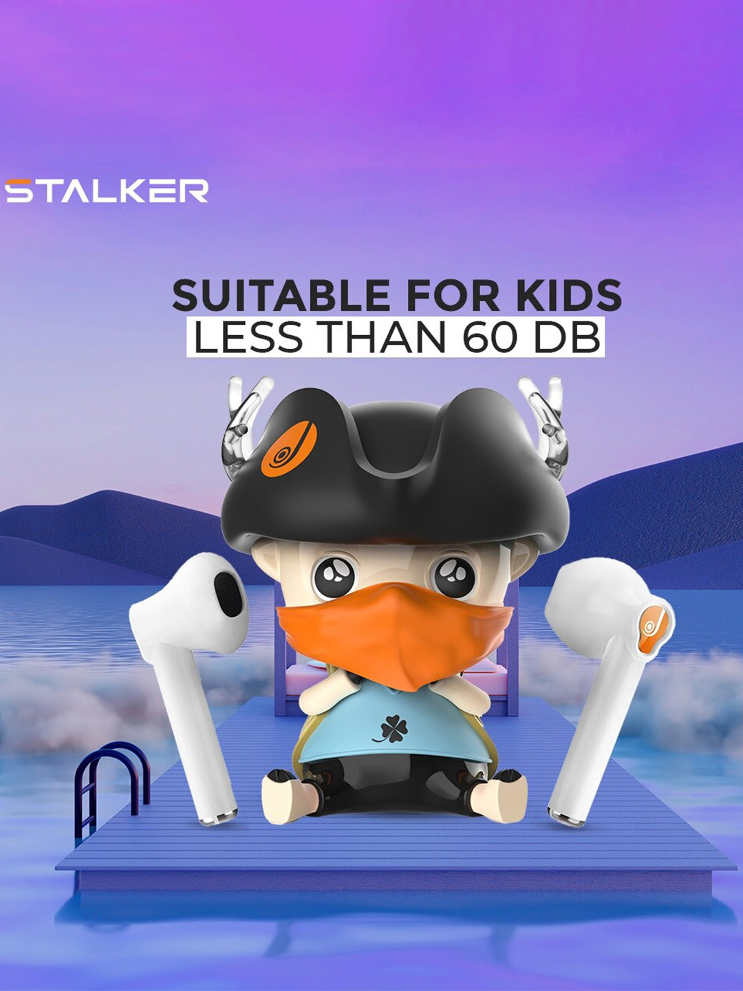 Buy JUST CORSECA Stalker Wireless Earbuds - Headphones for Unisex ...